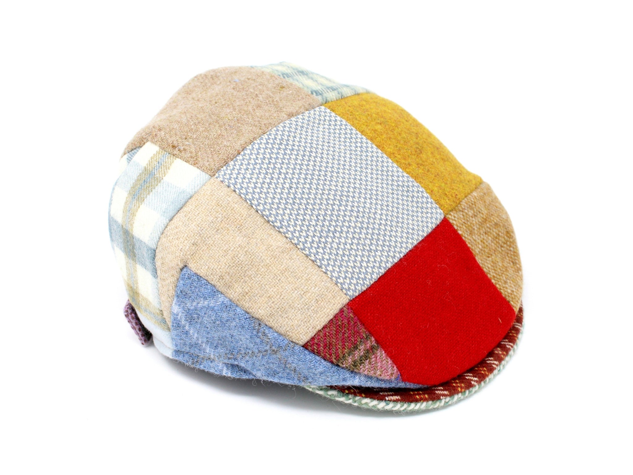 Children's Cap Bright Patchwork Tweed