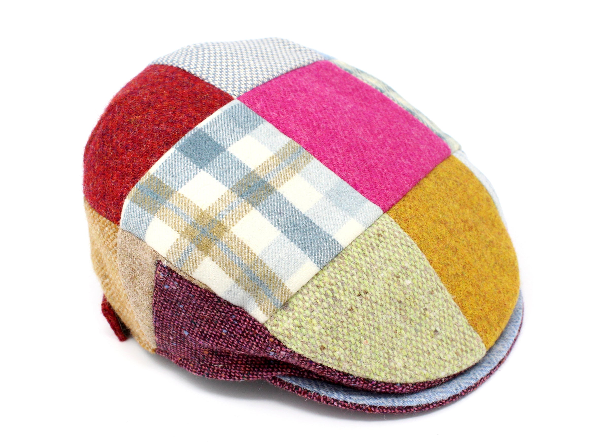 Children's Cap Bright Patchwork Tweed